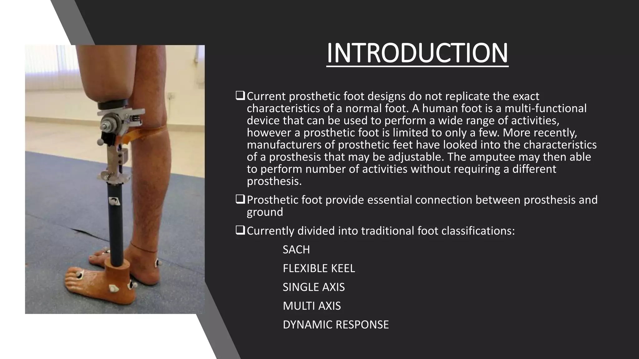 Presentation on prosthetic foot | PPTX