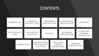 Presentation on prosthetic foot | PPTX