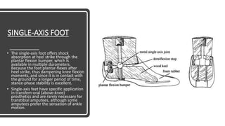 Presentation on prosthetic foot | PPTX