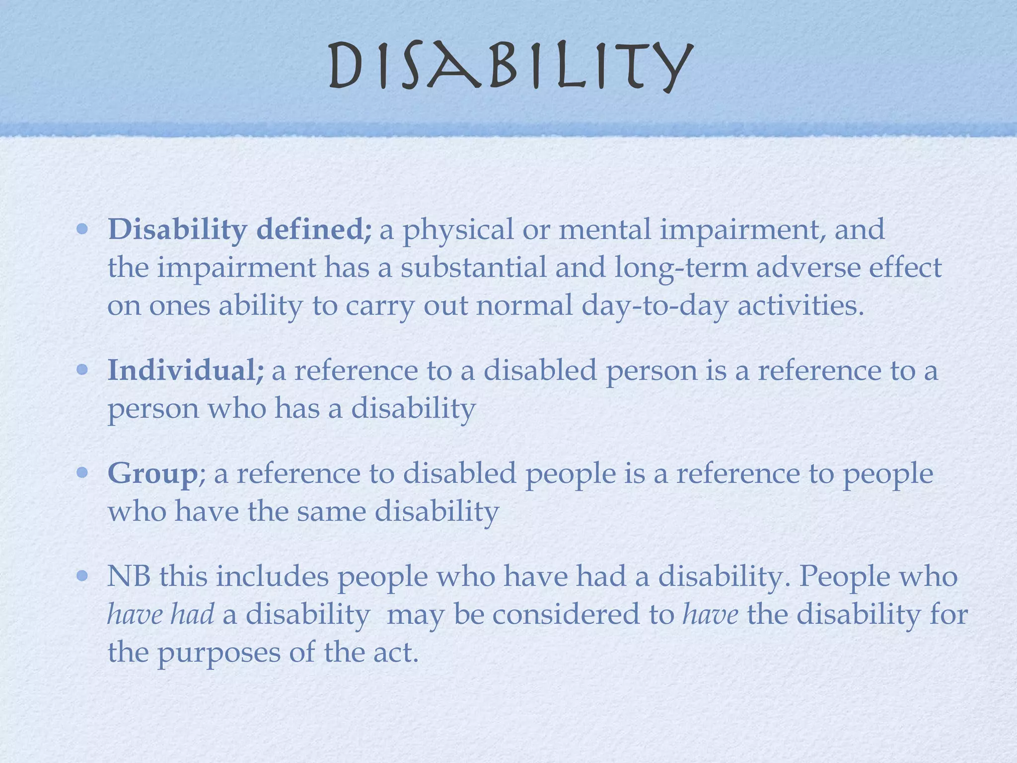 Presentation on protected characteristics | PPT