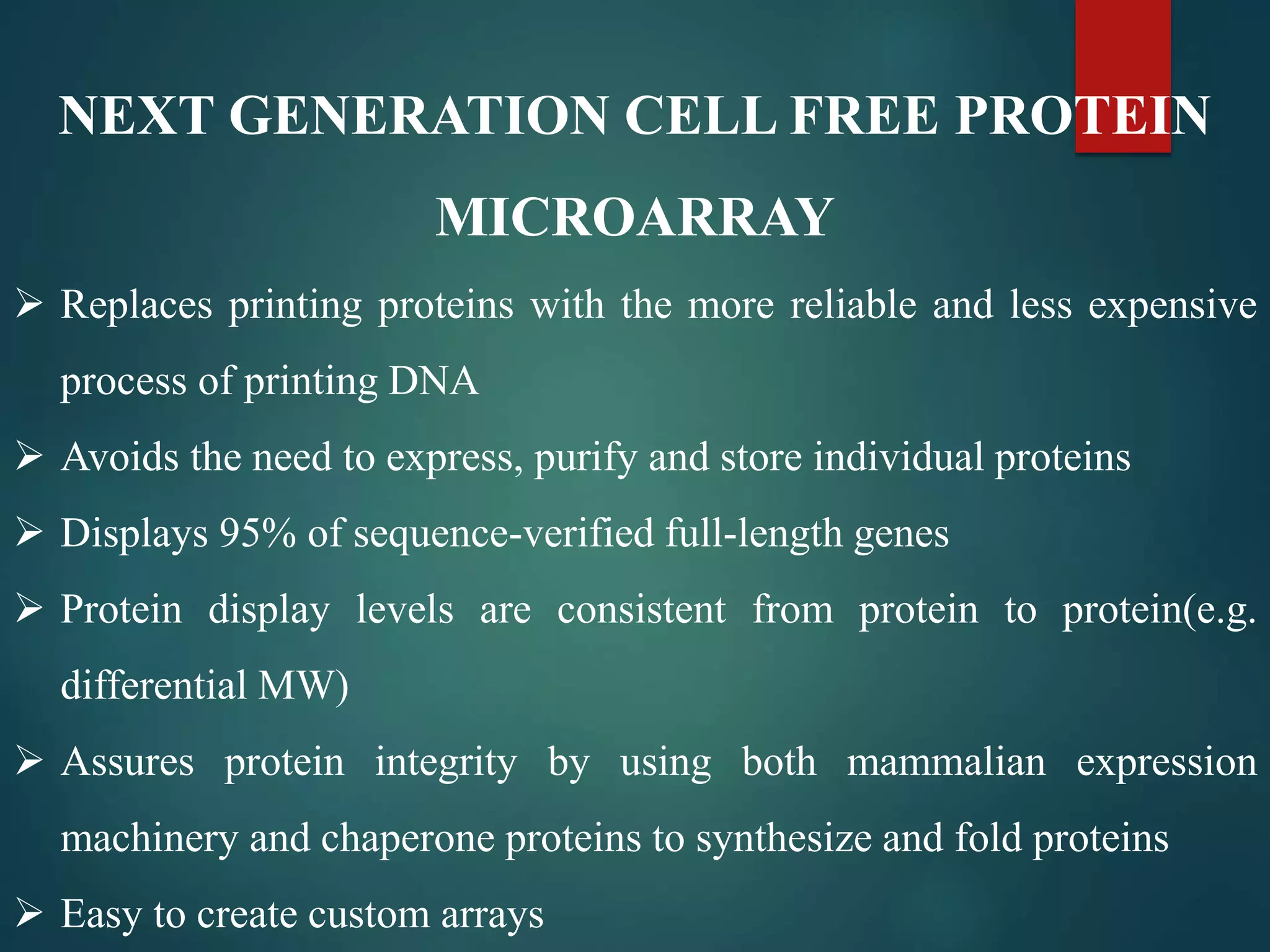 Presentation on protein Array | PPTX