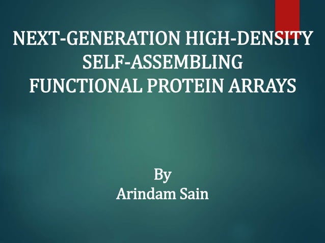 Presentation on protein Array | PPT