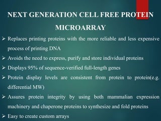 Presentation on protein Array | PPTX