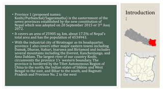 Presentation on province 1 (is) | PPT