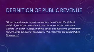 Presentation on public revenue | PPTX