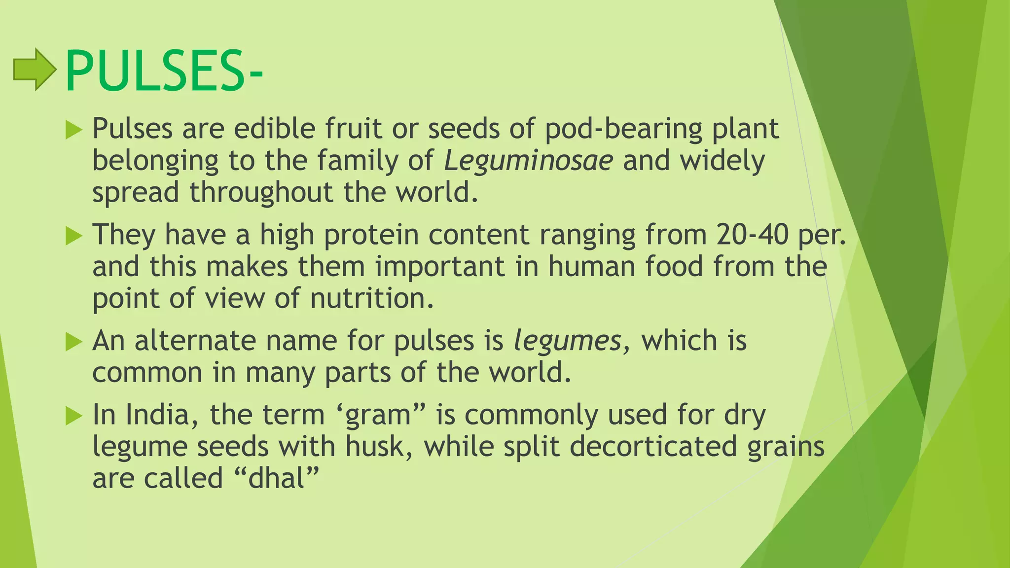 Presentation on pulses | PPTX