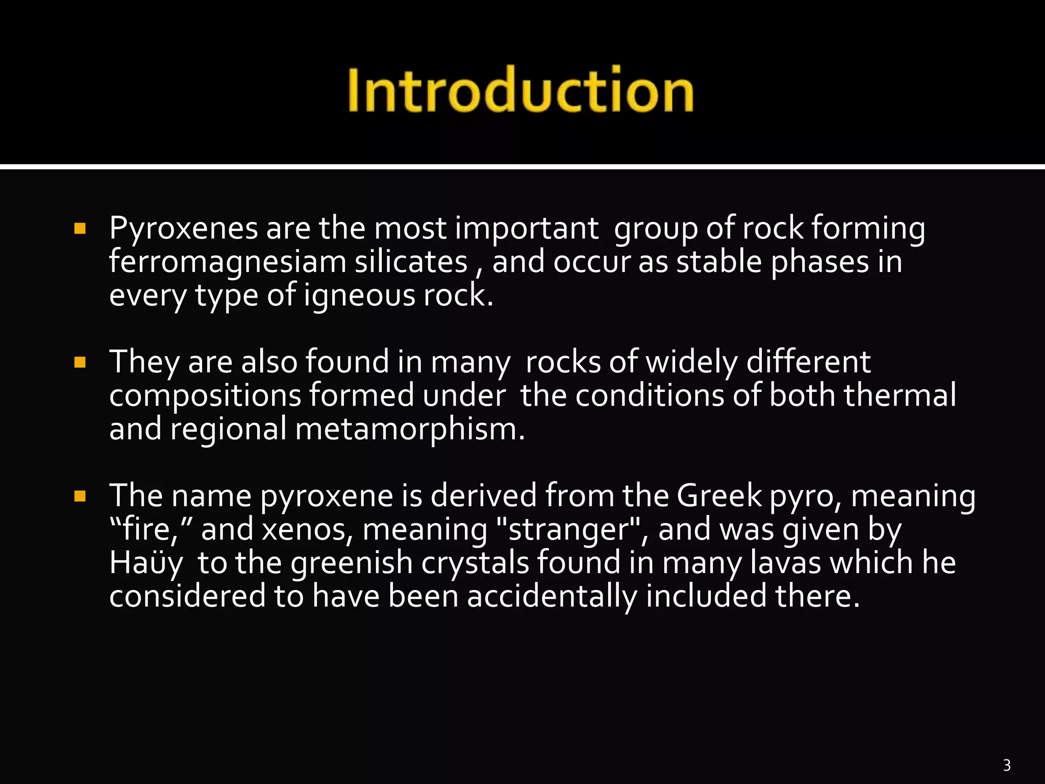PYROXENE MINERAL GROUP | PPTX