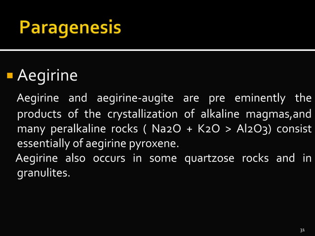 PYROXENE MINERAL GROUP | PPTX | Chemistry | Science