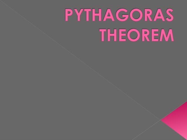 Pythagoras Theorem | PPT