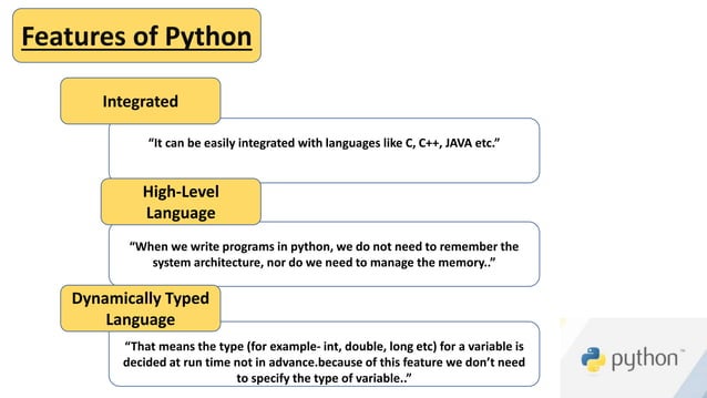 Presentation on python | PPTX | Programming Languages | Computing