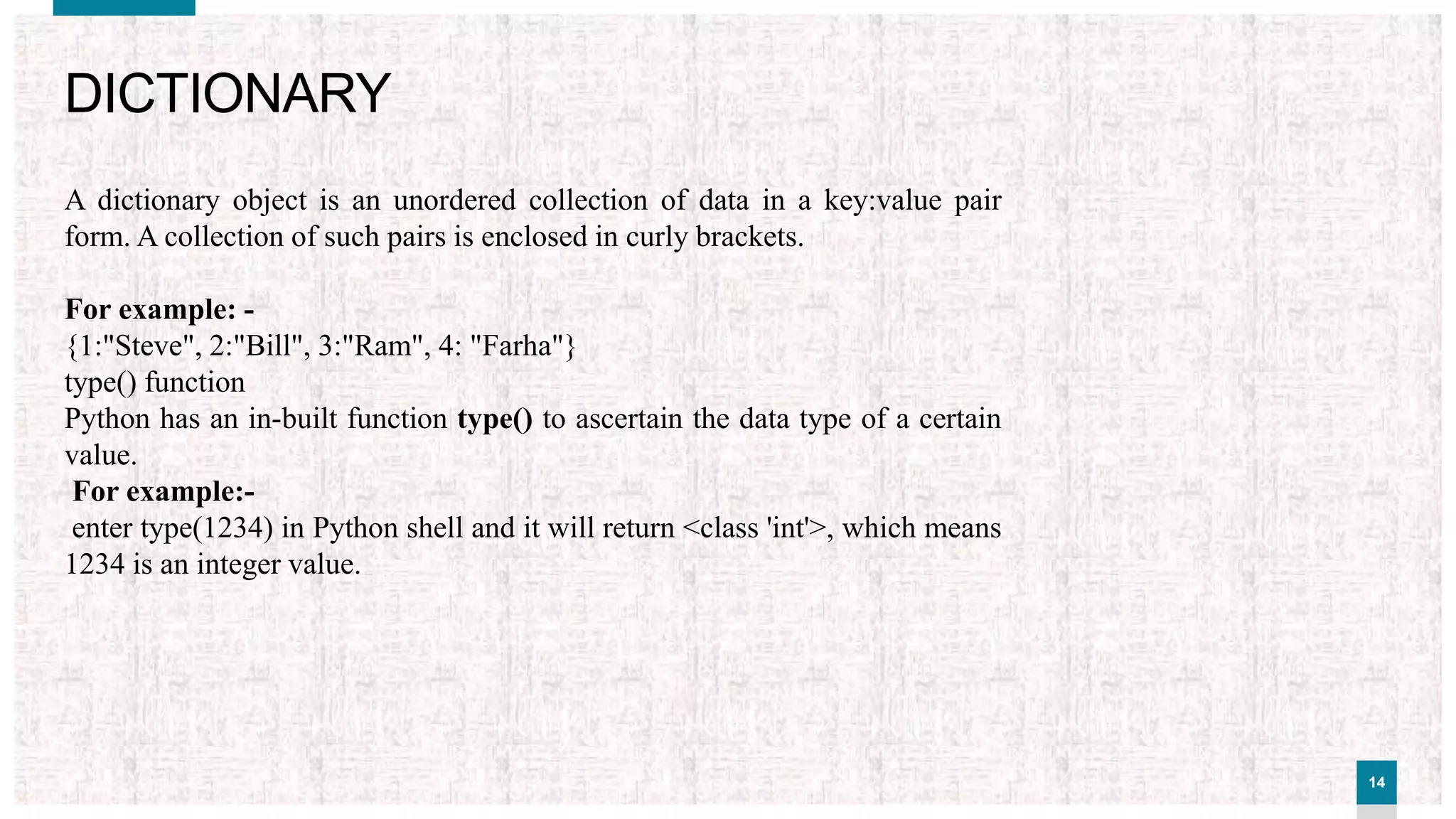 Presentation On Python Data Type Ppt 9930