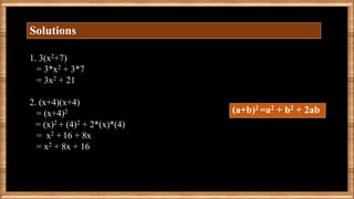 Presentation on quadratic equation | PPTX