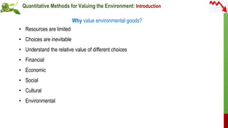 Presentation on quantitative methods for valuaing the environment farah (roll-38) | PPT