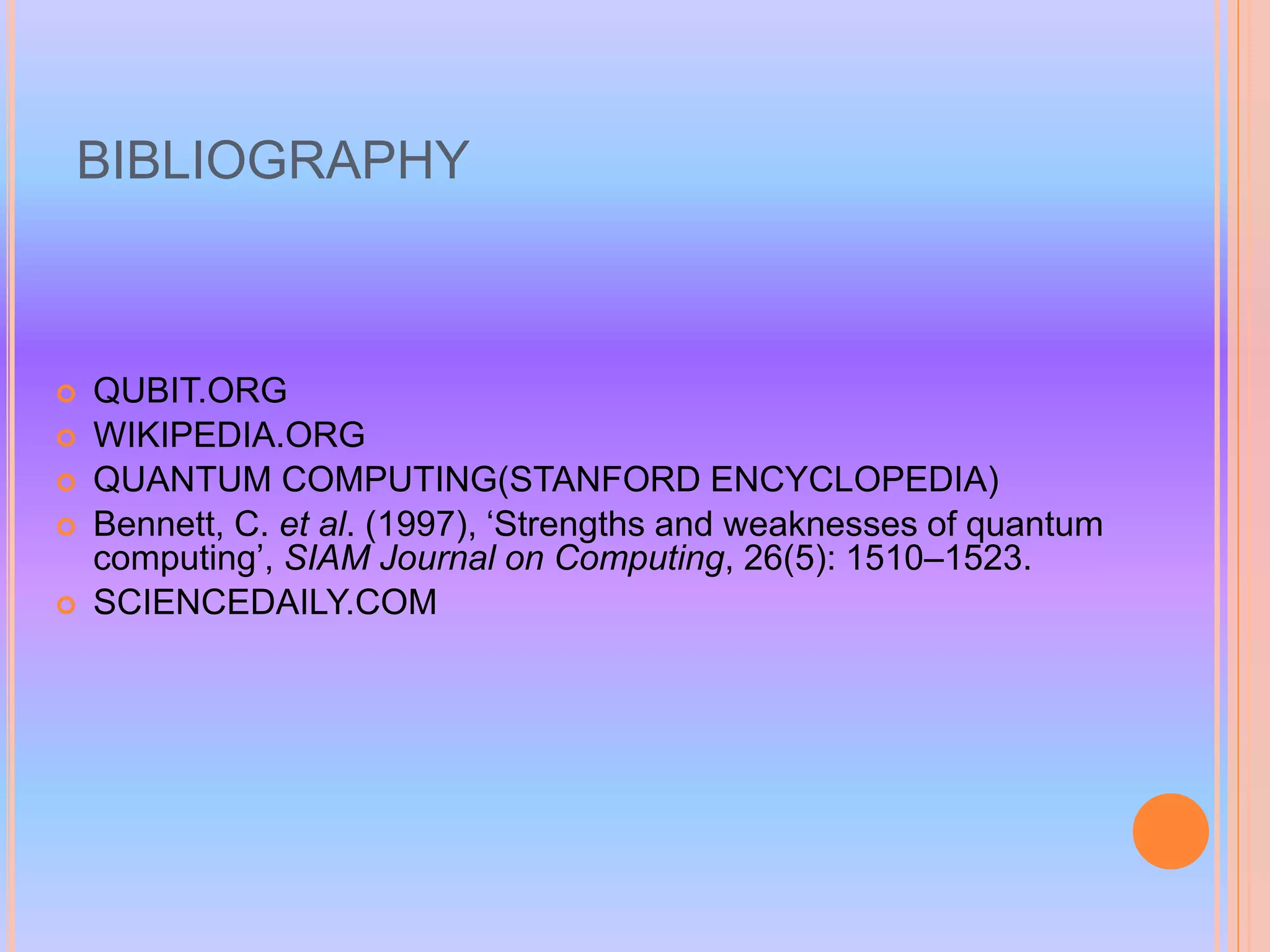 Presentation on quantum computers | PPTX