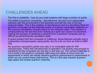 Presentation on quantum computers | PPTX