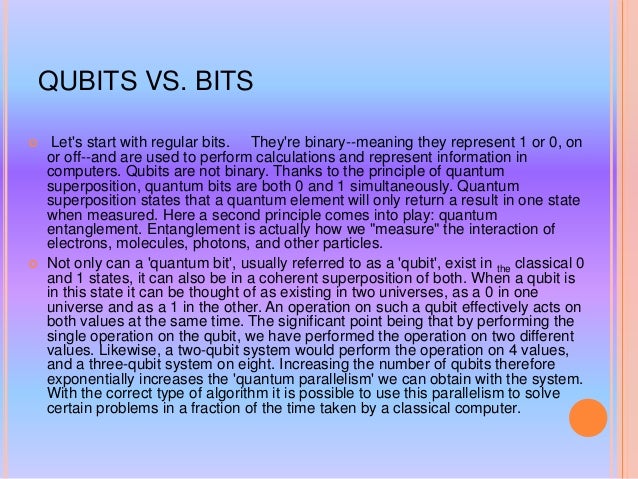 Presentation on quantum computers