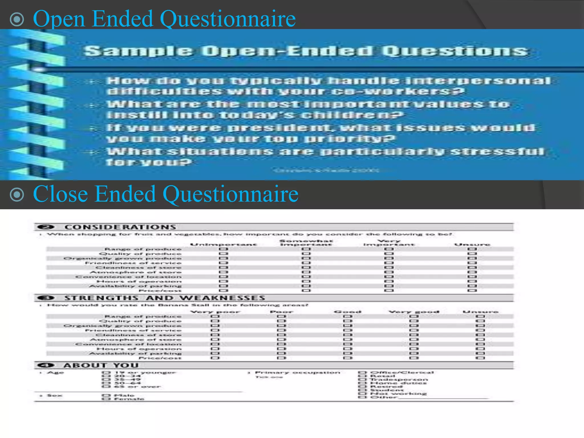 Presentation On Questionnaire | PPTX