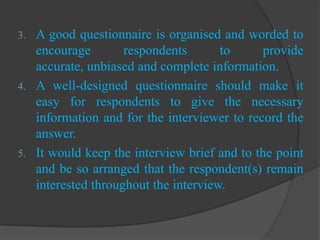 Presentation On Questionnaire | PPTX
