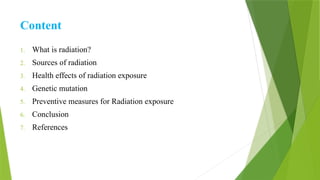 presentation on Radiation exposure and genetic mutation.pptx