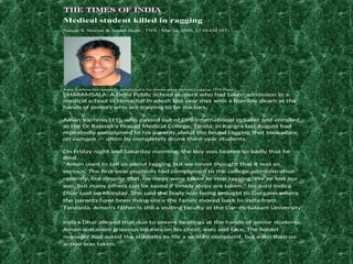 Presentation on Ragging - A menace in Educational Institutions | PPT