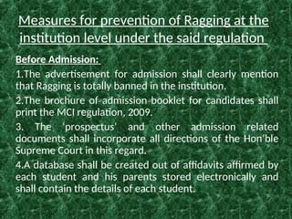 Presentation on Ragging - A menace in Educational Institutions | PPT