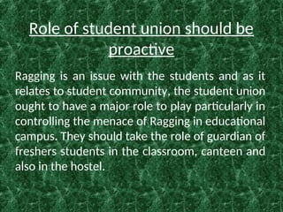 Presentation on Ragging - A menace in Educational Institutions | PPT