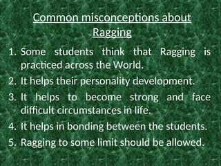 Presentation on Ragging - A menace in Educational Institutions | PPT