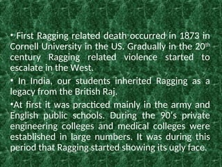 Presentation on Ragging - A menace in Educational Institutions | PPT
