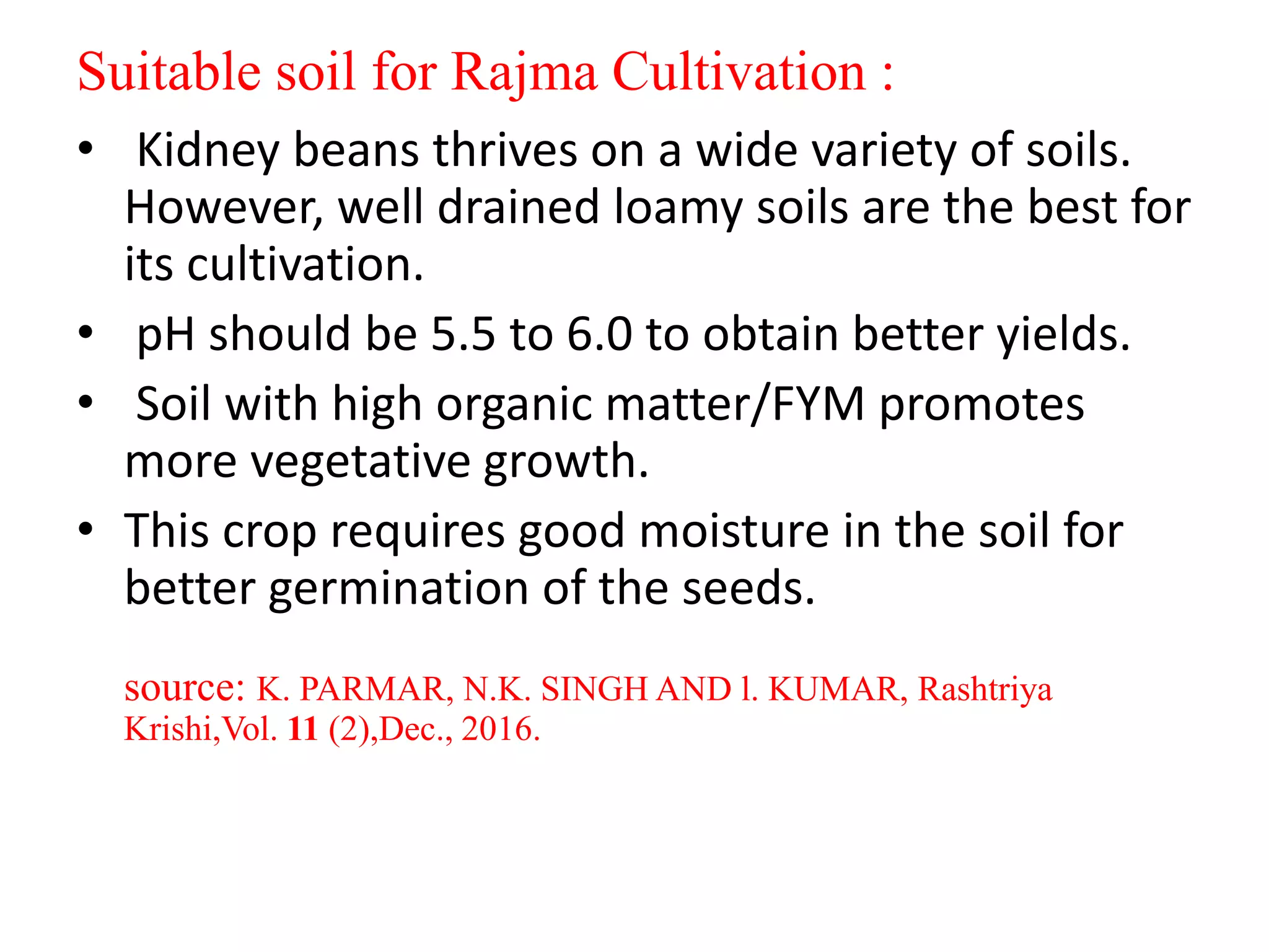 Presentation on rajma | PPTX