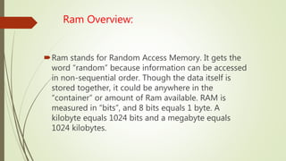 Presentation on RAM | PPTX