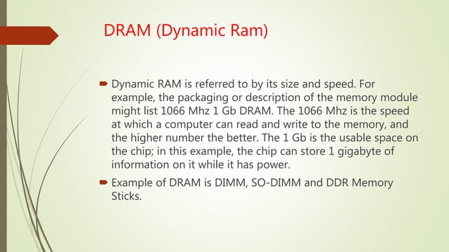 Presentation on RAM | PPTX