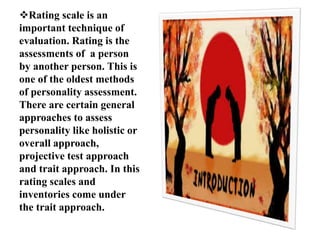 Presentation on rating scales | PPTX