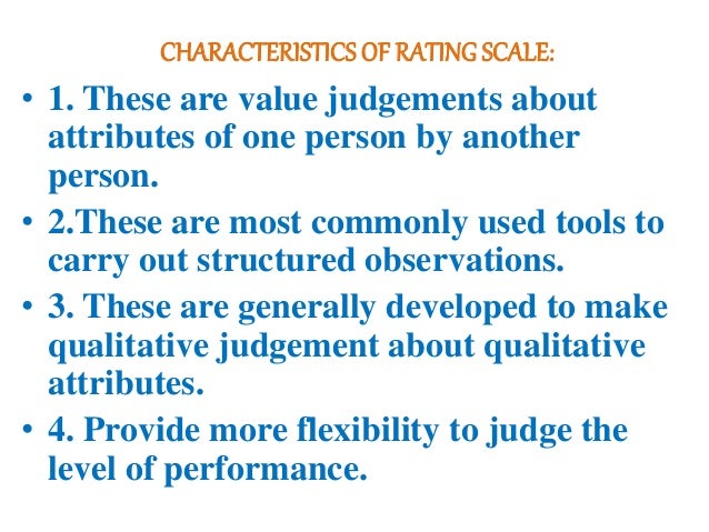 Presentation on rating scales
