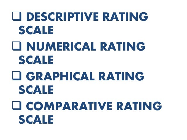 Presentation on rating scales