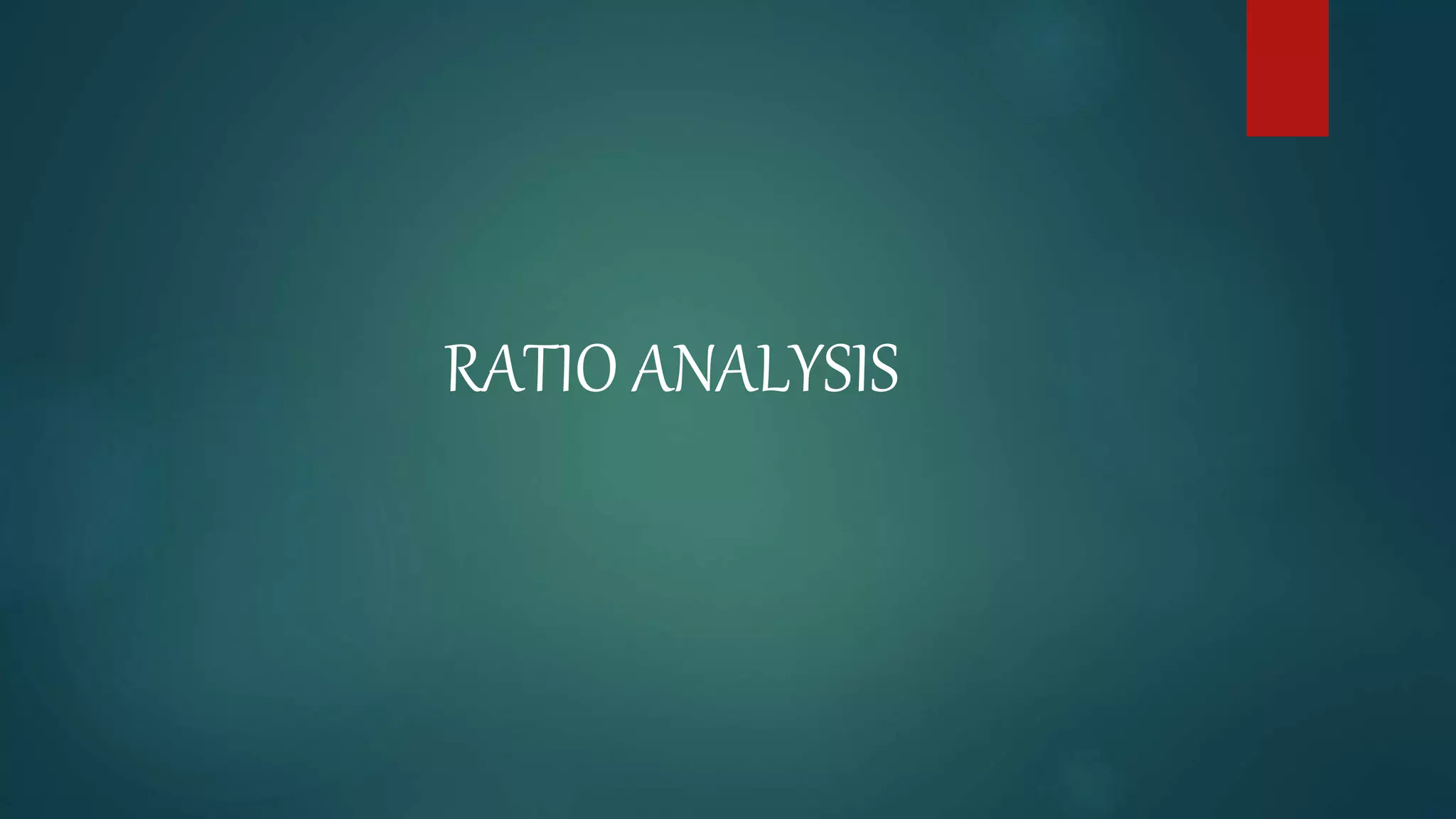 Presentation on ratio analysis | PPT