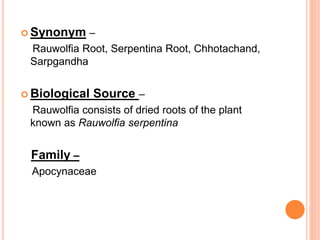 Presentation On Rauwolfia.pptx
