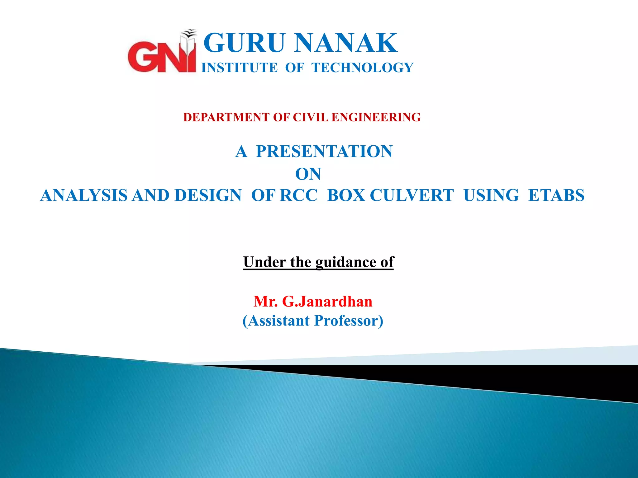 DESIGN OF RCC CULVERT | PPTX