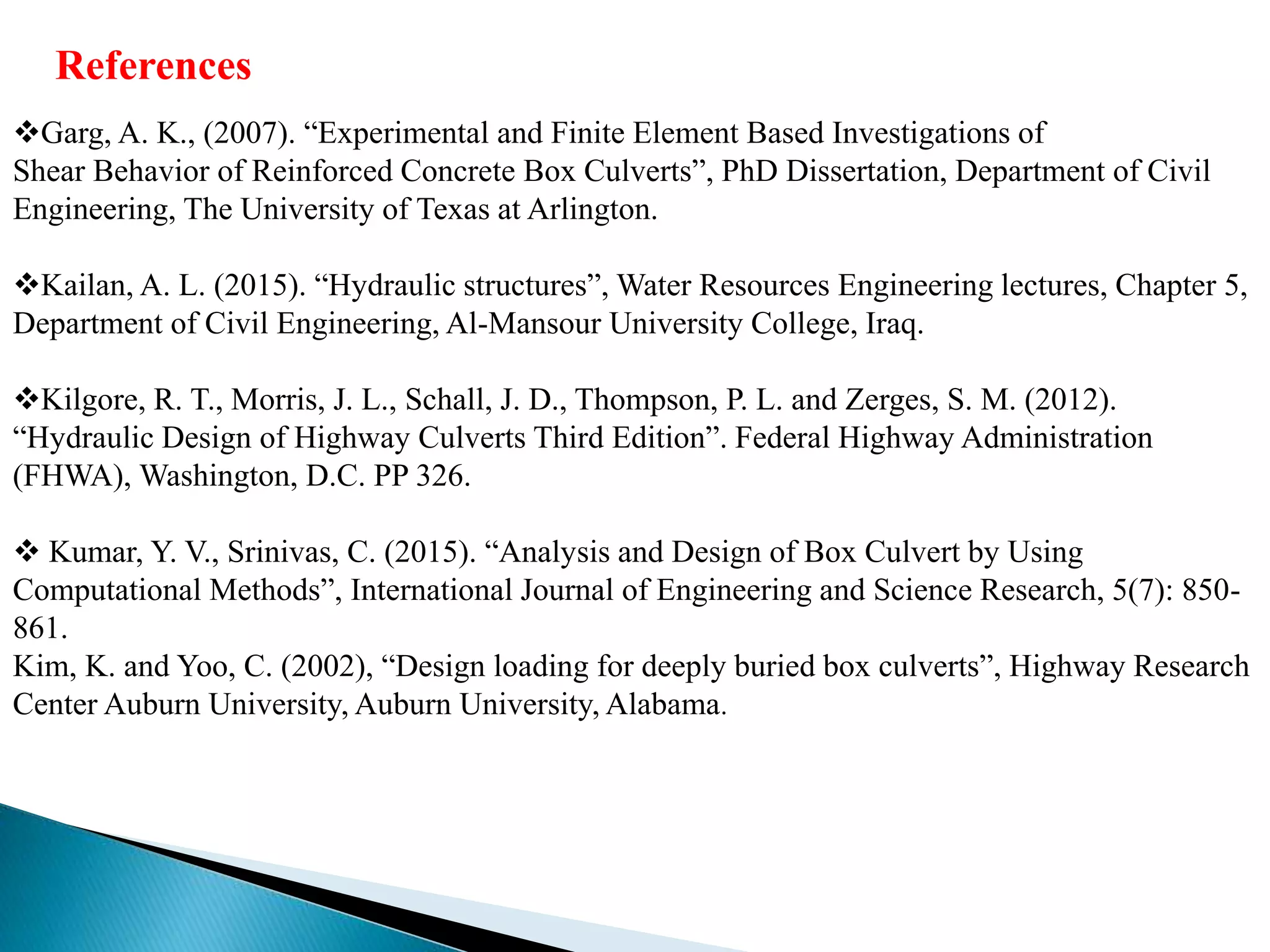 DESIGN OF RCC CULVERT | PPTX