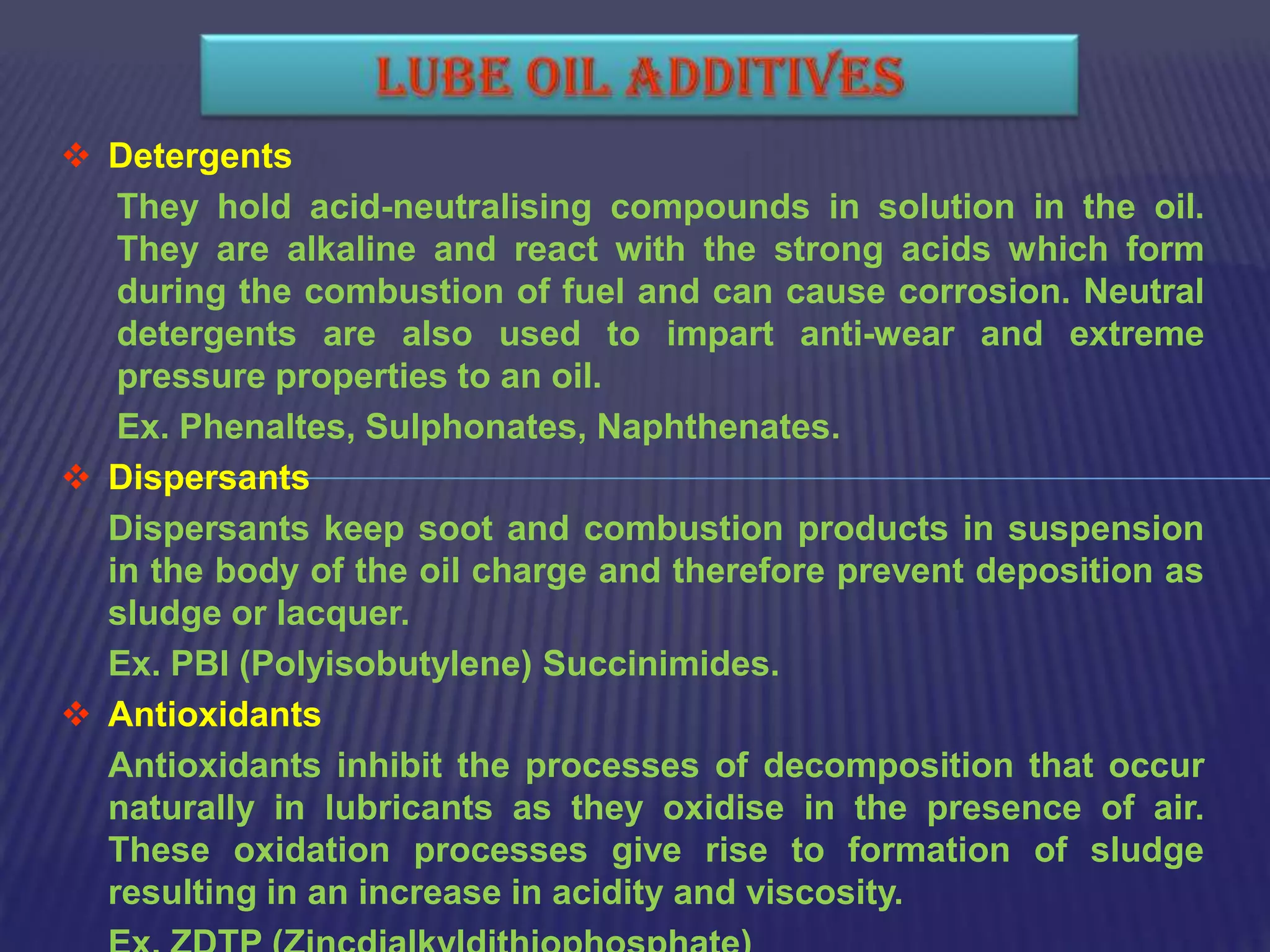 Presentation on re refining of lubricating oil by avadhut ,pravin ...