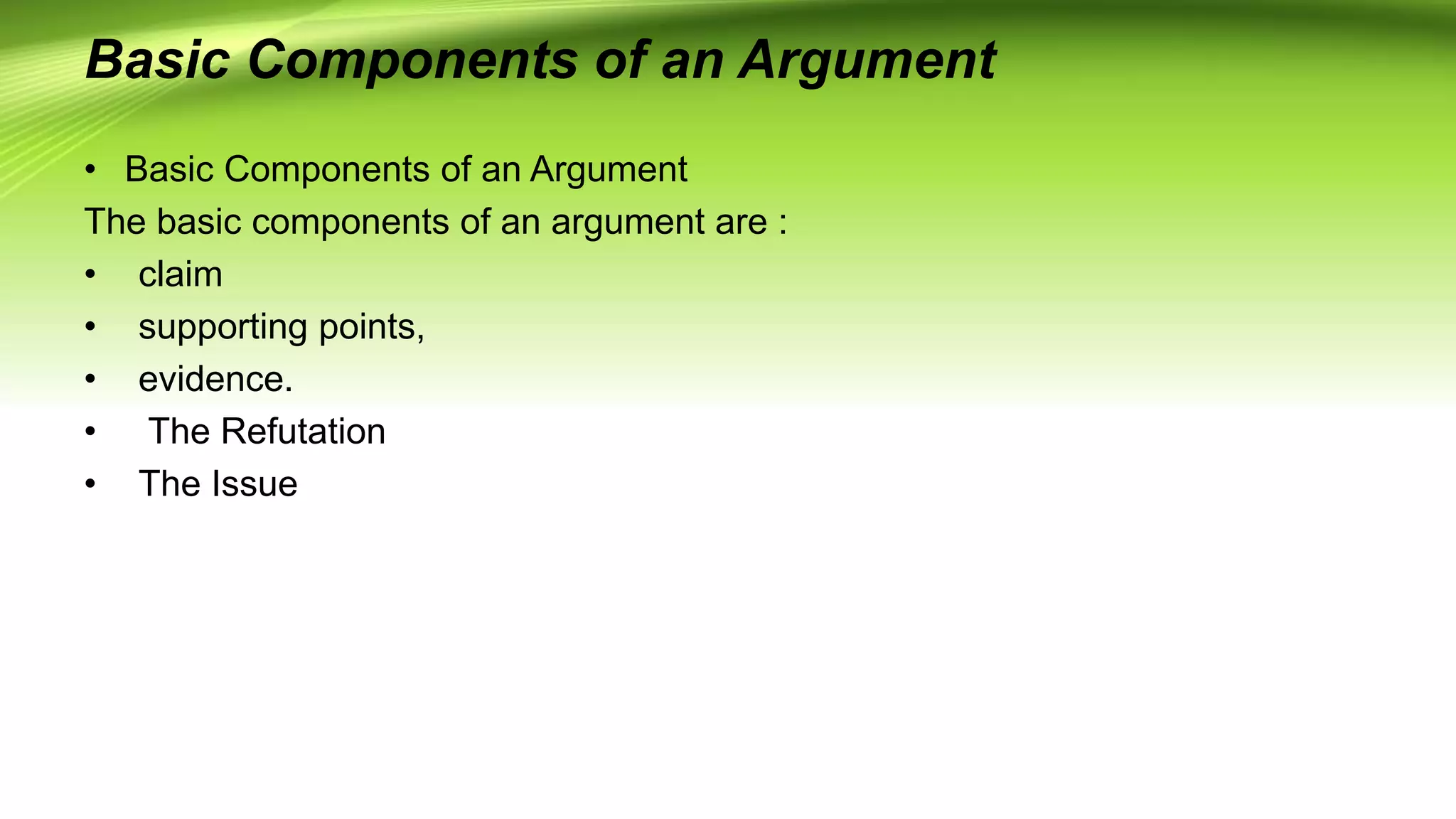 Presentation on Reading Arguments | PPTX