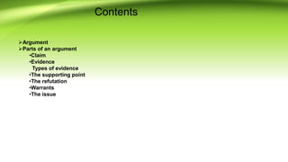Presentation on Reading Arguments | PPTX