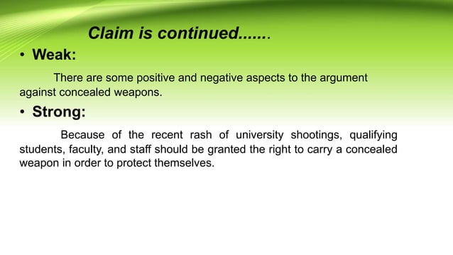 Presentation on Reading Arguments | PPTX | Arms & Ammunition | Sensitive Topics