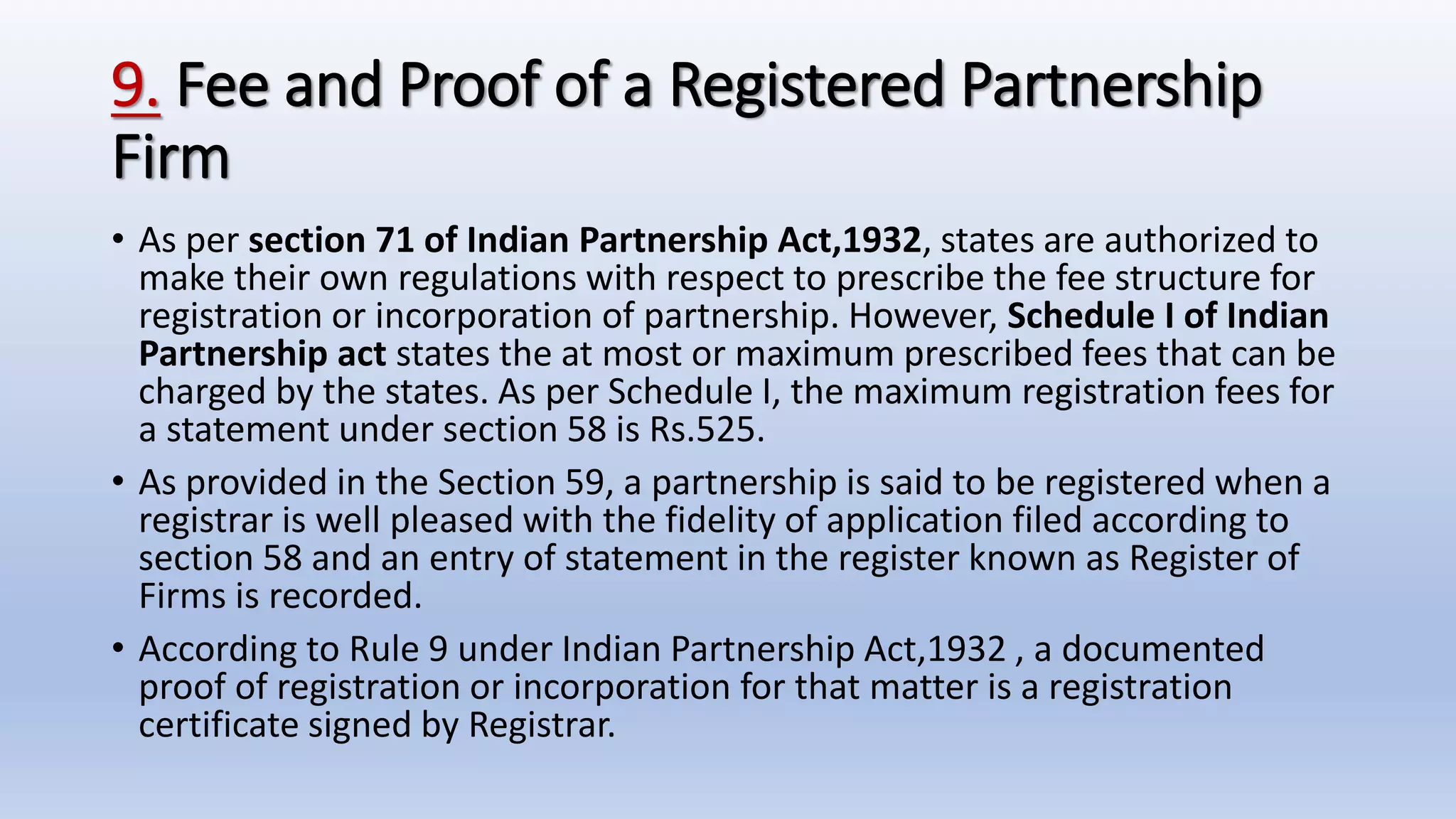 Presentation on registration of a partnership firm | PPTX