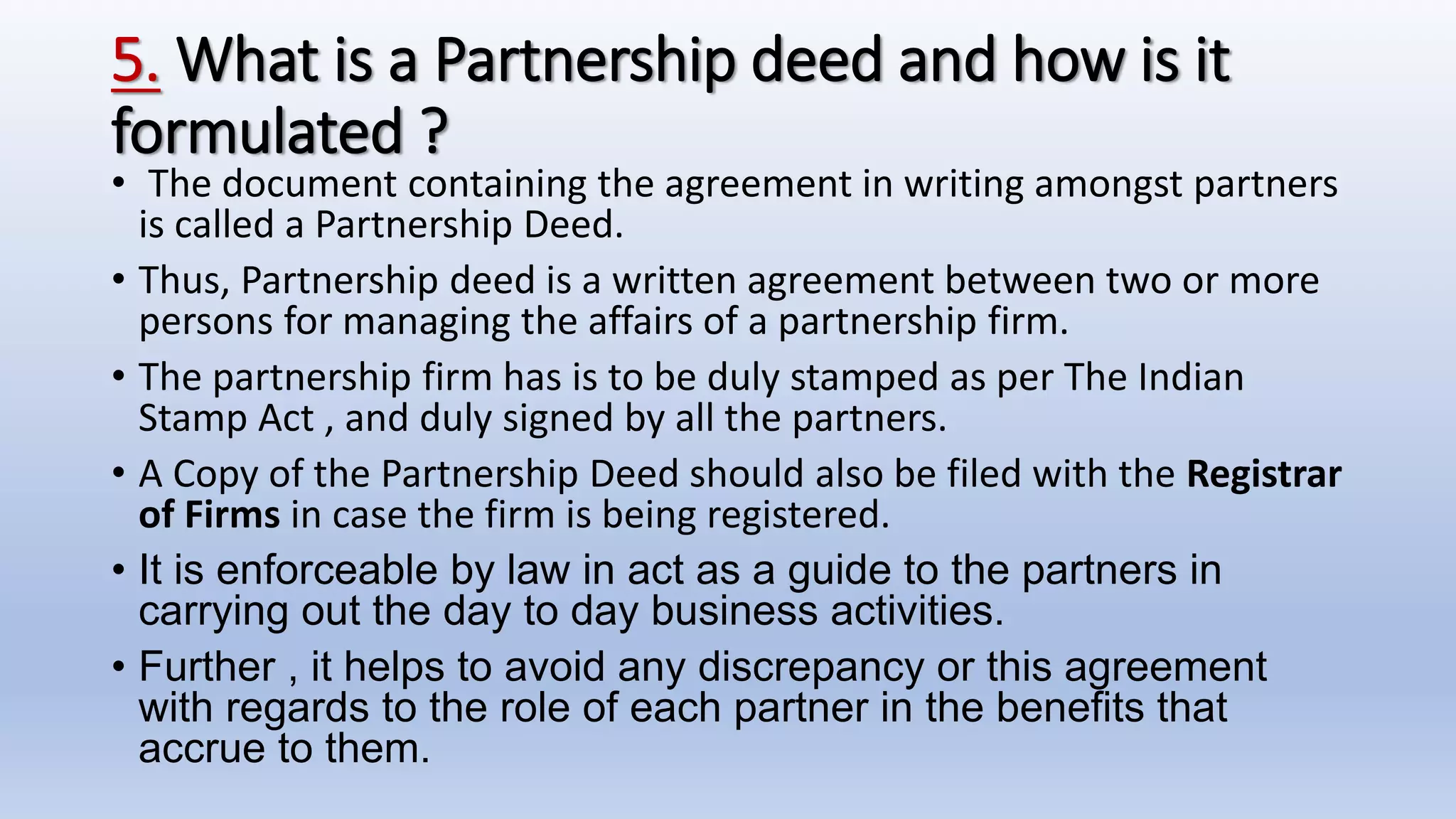 Presentation on registration of a partnership firm | PPTX