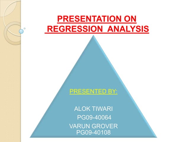 Presentation On Regression | PPTX