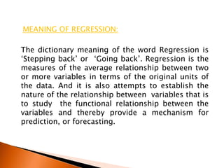 Presentation On Regression | PPTX