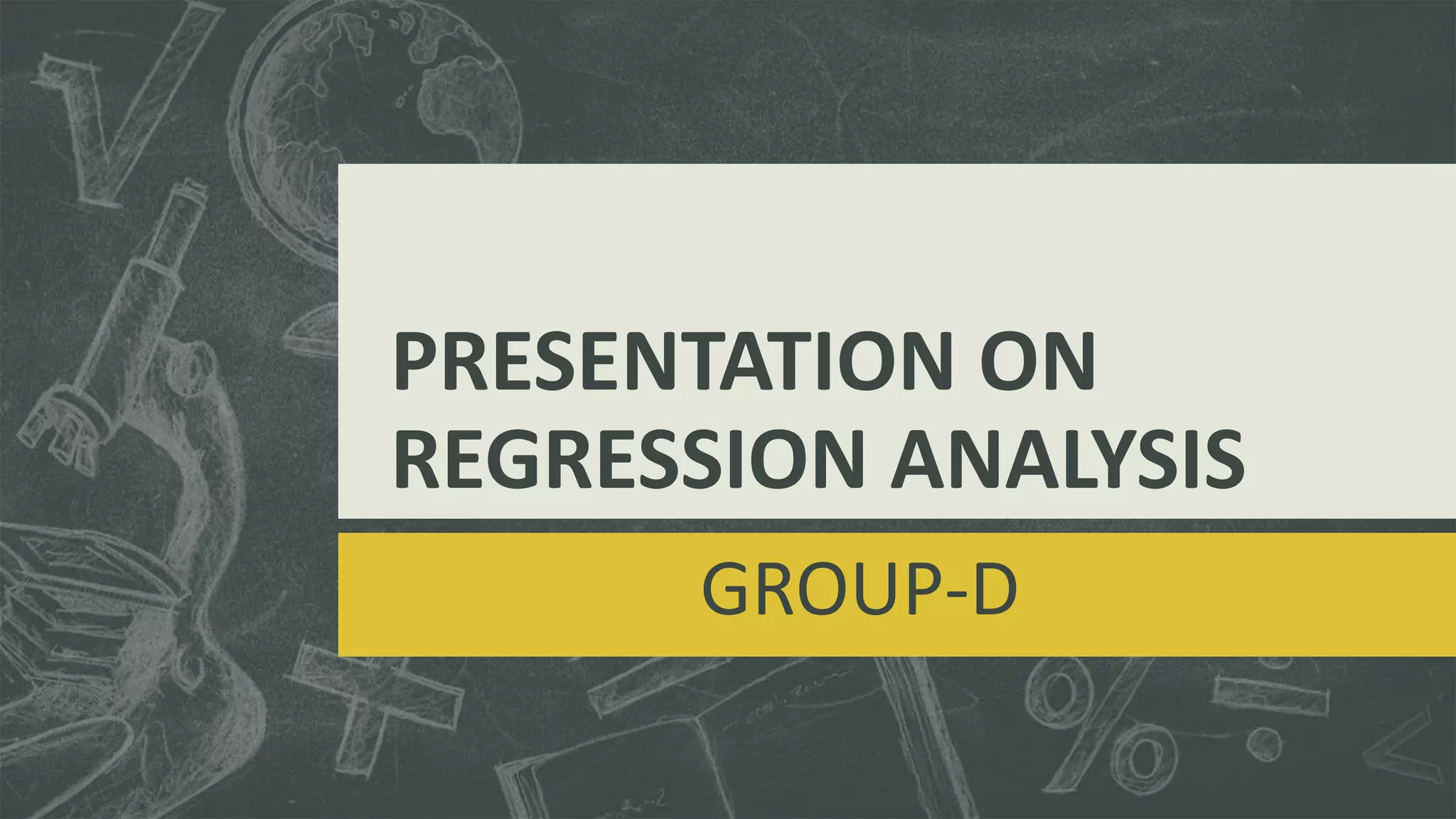Presentation on regression analysis | PPTX | Technology & Computing