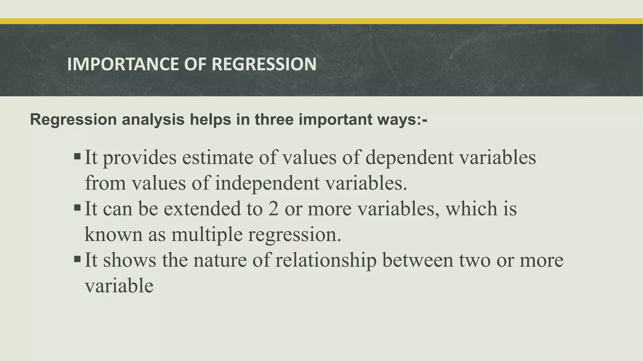Presentation on regression analysis | PPTX | Technology & Computing
