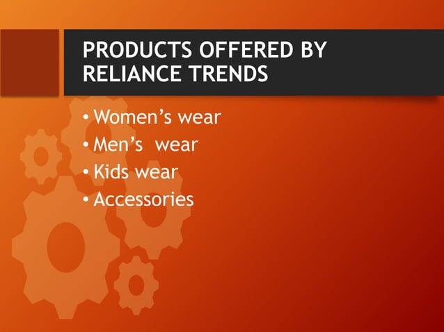 Presentation on reliance trends | PPTX | Marketing and Advertising ...