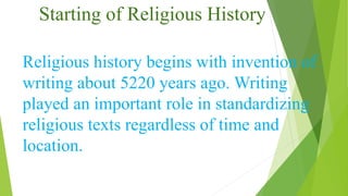 Presentation on religious history | PPTX